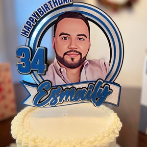 Personalized Photo Cake Topper, Adults Cake Toppers, Kids Cake Topper ...