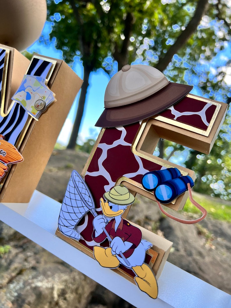 Safari 3D Letters , Inspired Mickey Mouse Safari 3D Letters, Inspired ...
