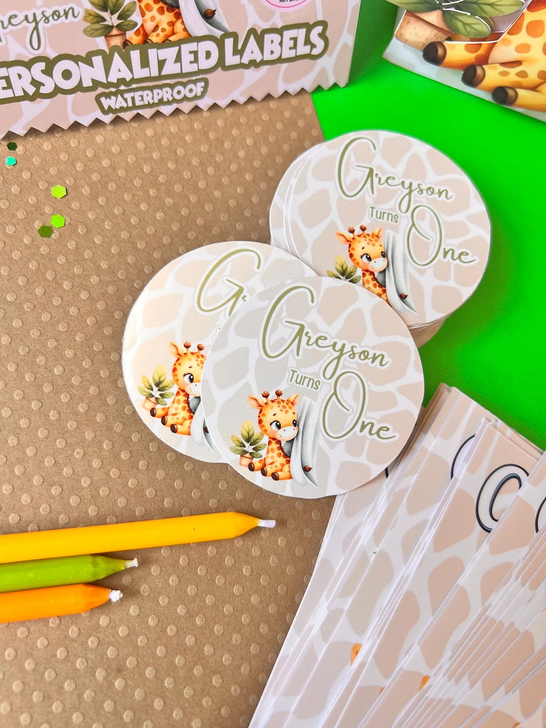 Personalized Round Stickers, Party Stickers, Stickers for Cups ...