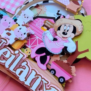 Minnie Mouse Farm Cake Topper, , Mickey Mouse Farm, Minnie Mouse Cake ...