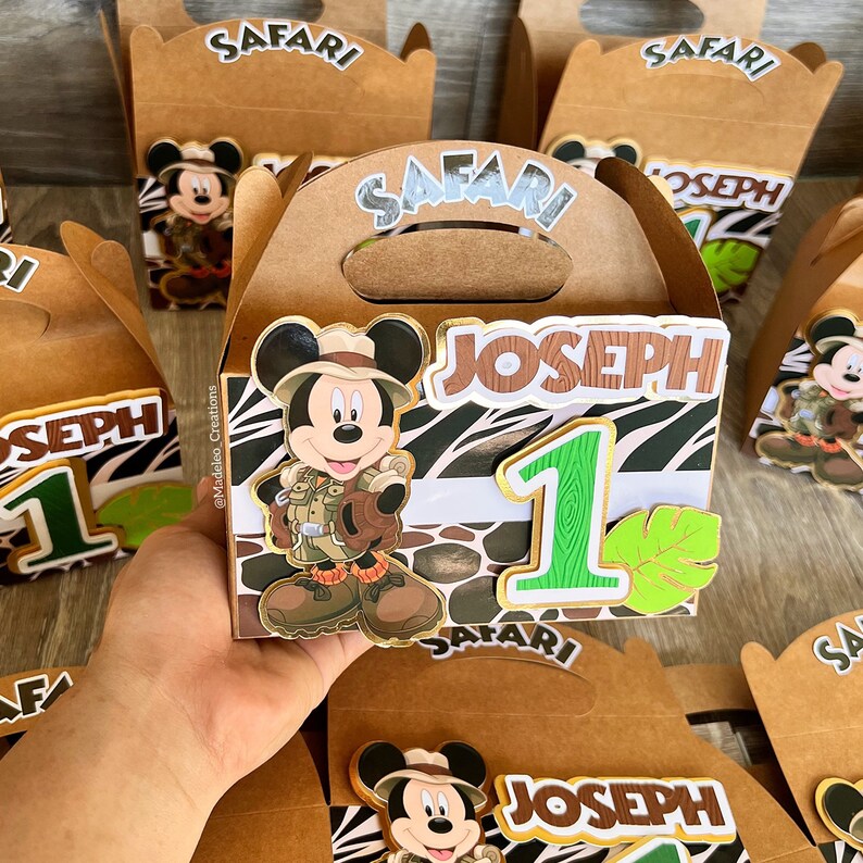 Mickey Mouse Box Inspired Mickey Mouse Treat Box Safari - Etsy