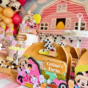 Minnie Mouse Farm Cake Topper, , Mickey Mouse Farm, Minnie Mouse Cake ...
