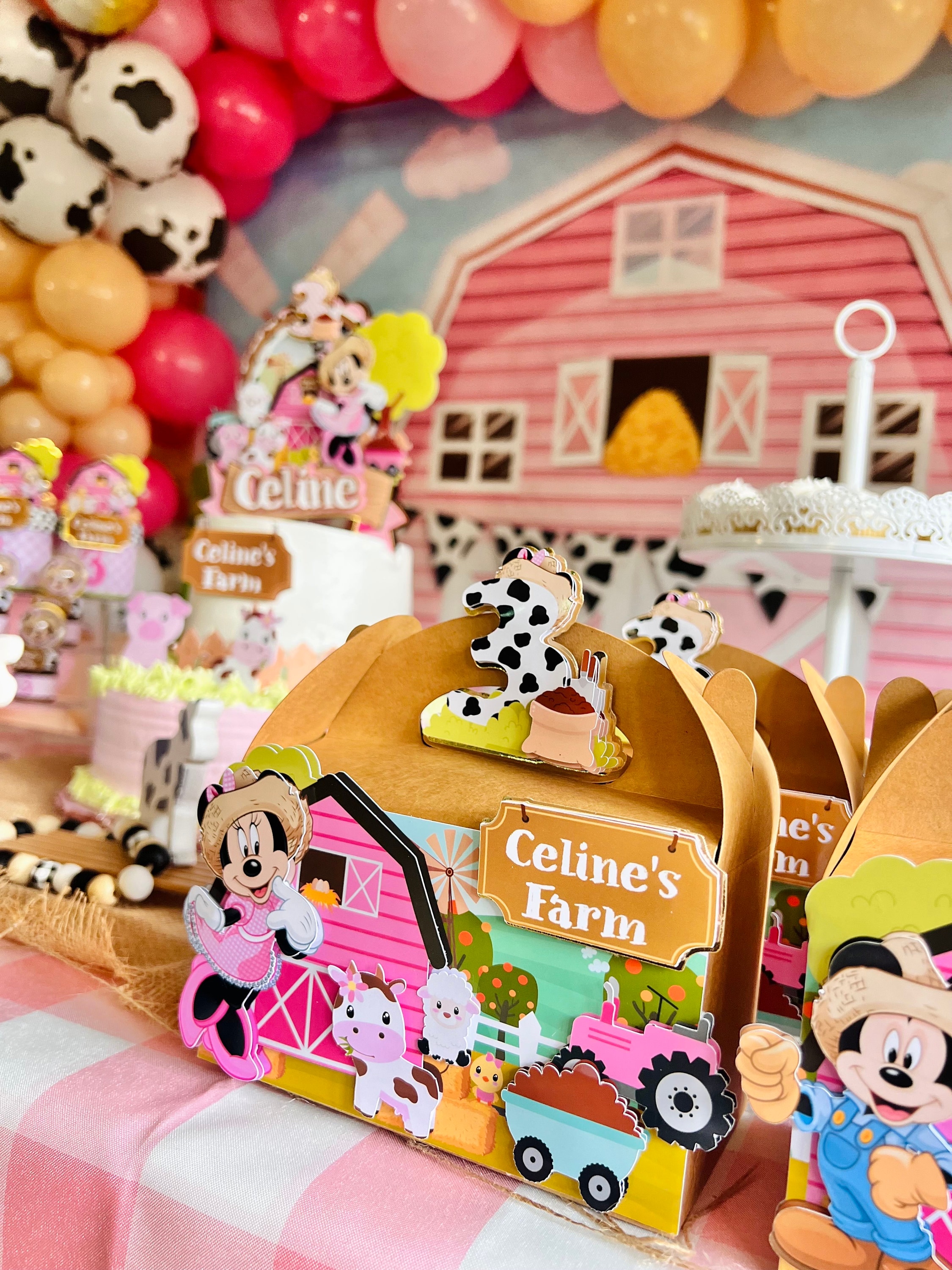 Minnie Mouse Farm Cake Topper, , Mickey Mouse Farm, Minnie Mouse Cake ...