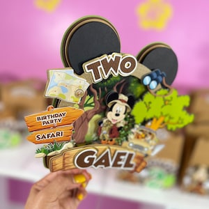 Inspired Mickey Mouse Safari Cake Topper,, Mickey Mouse Safari Cake ...