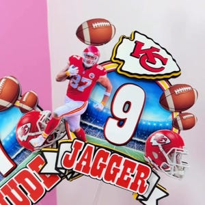 Kansas City Cake Topper, Patrick Mahomes Cake Topper, Football Cake ...