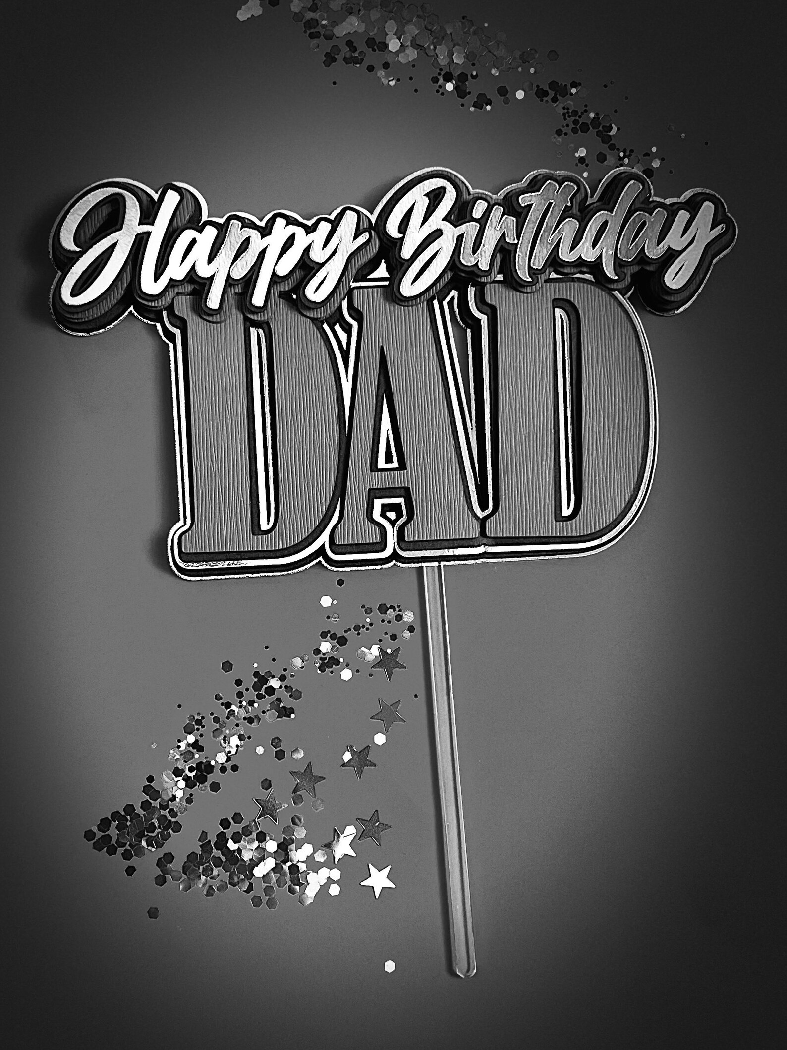 Dad Cake Topper 3D, Name Toppers, Das 3D Cake Topper , Dad Party ...