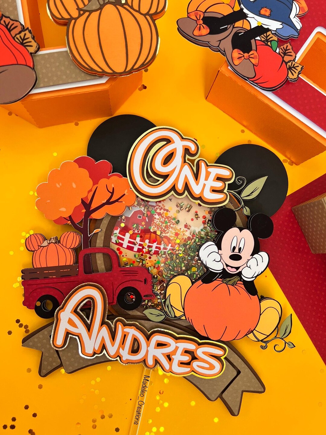 Mickey Mouse Fall Cake Topper, , Mickey Mouse Autumn’s Cake Topper ...