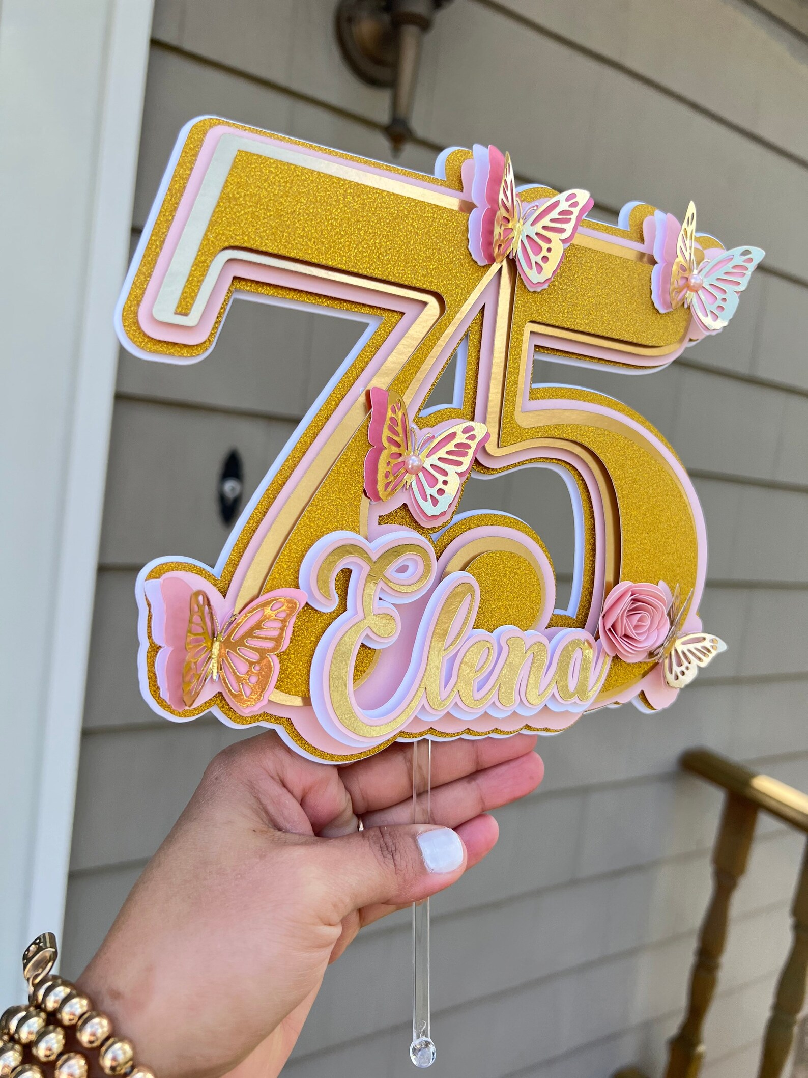 Number Cake Topper Butterflies Cake Topper Adults Cake - Etsy