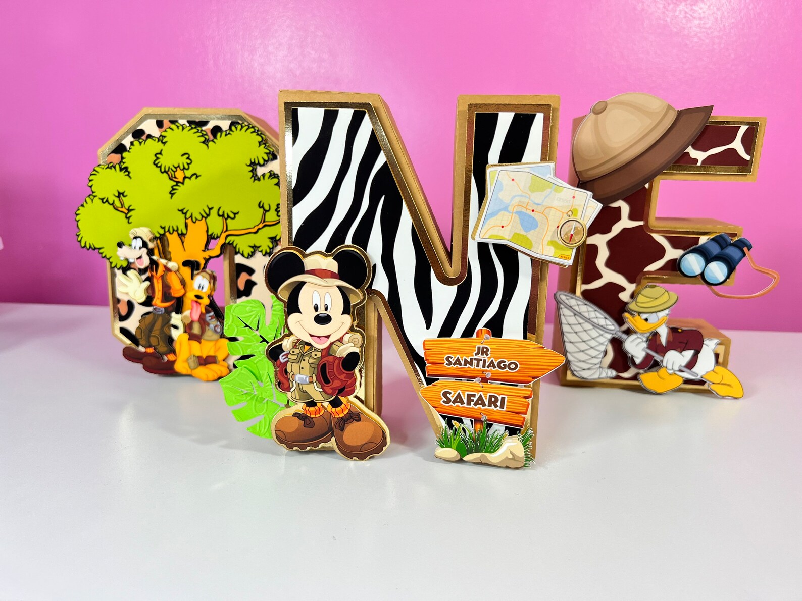 Safari 3D Letters , Inspired Mickey Mouse Safari 3D Letters, Inspired ...