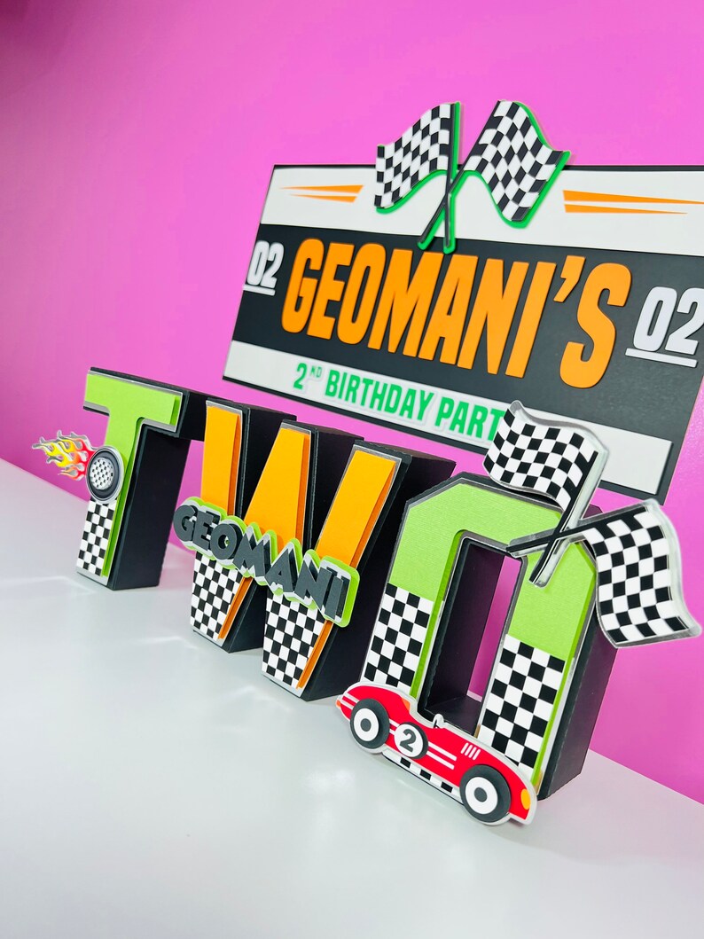 Race 3D Letters Car 3D Letters. Vintage Race 3D Letters Race - Etsy