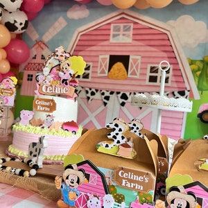 Minnie Mouse Farm Cake Topper, , Mickey Mouse Farm, Minnie Mouse Cake ...