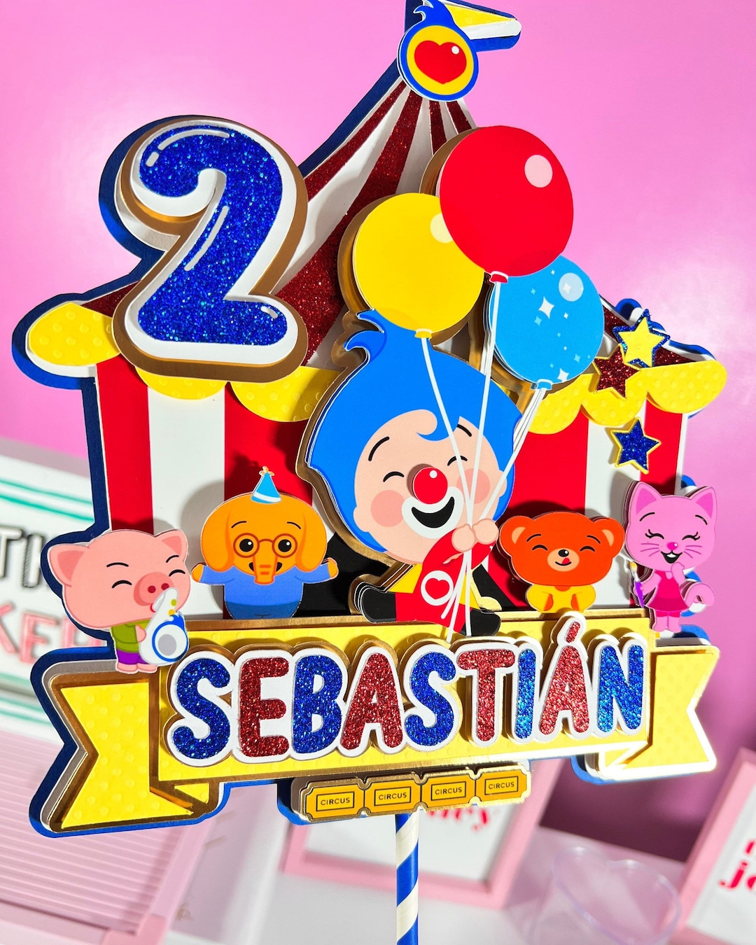 Cake Topper Plim Plim, Inspired Plim Plim Cake Topper Personalized,plim ...