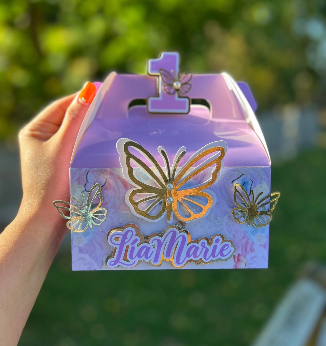 Butterflies Favor Boxes, Butterfly Favor Box, Butterfly Treat Box ...