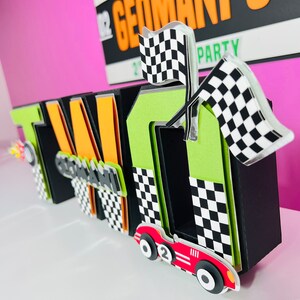 Race 3D Letters, Car 3D Letters. Vintage Race 3D Letters, Race Party ...