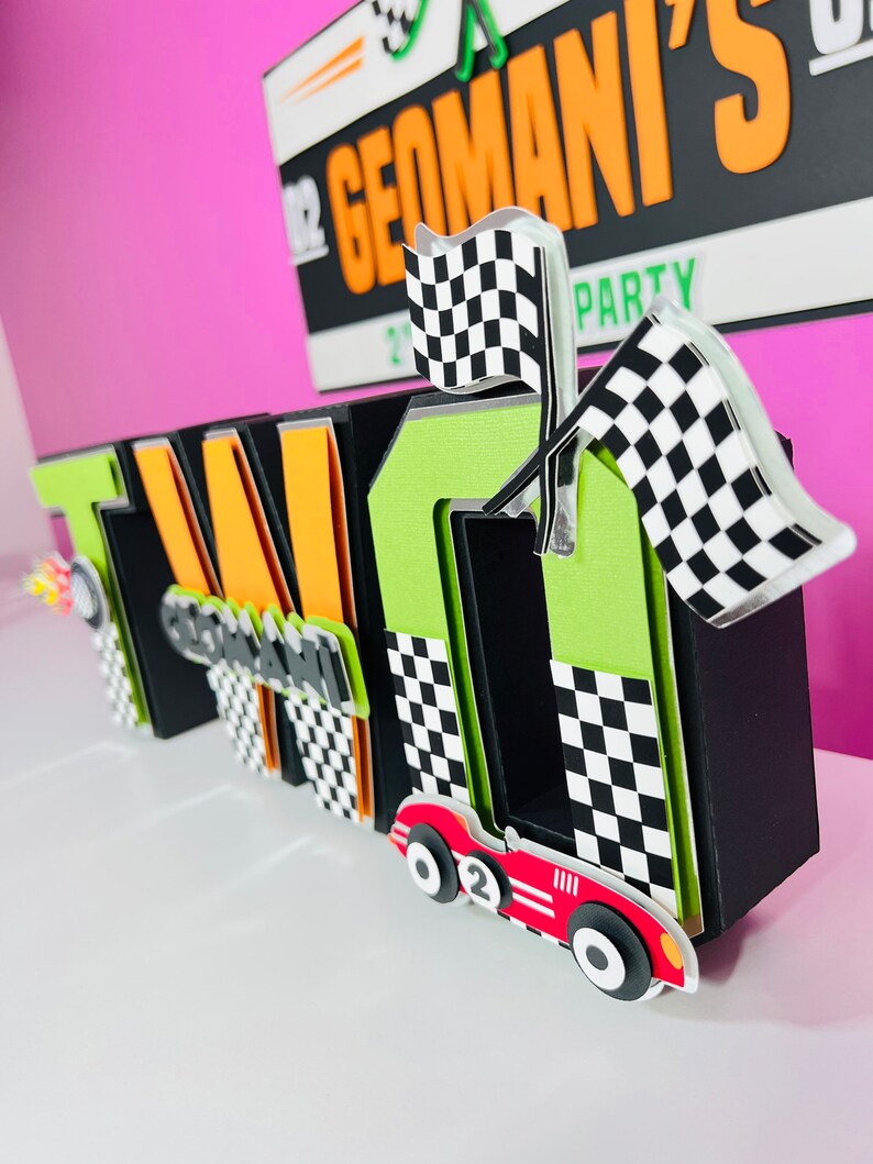 Race 3D Letters Car 3D Letters. Vintage Race 3D Letters Race - Etsy