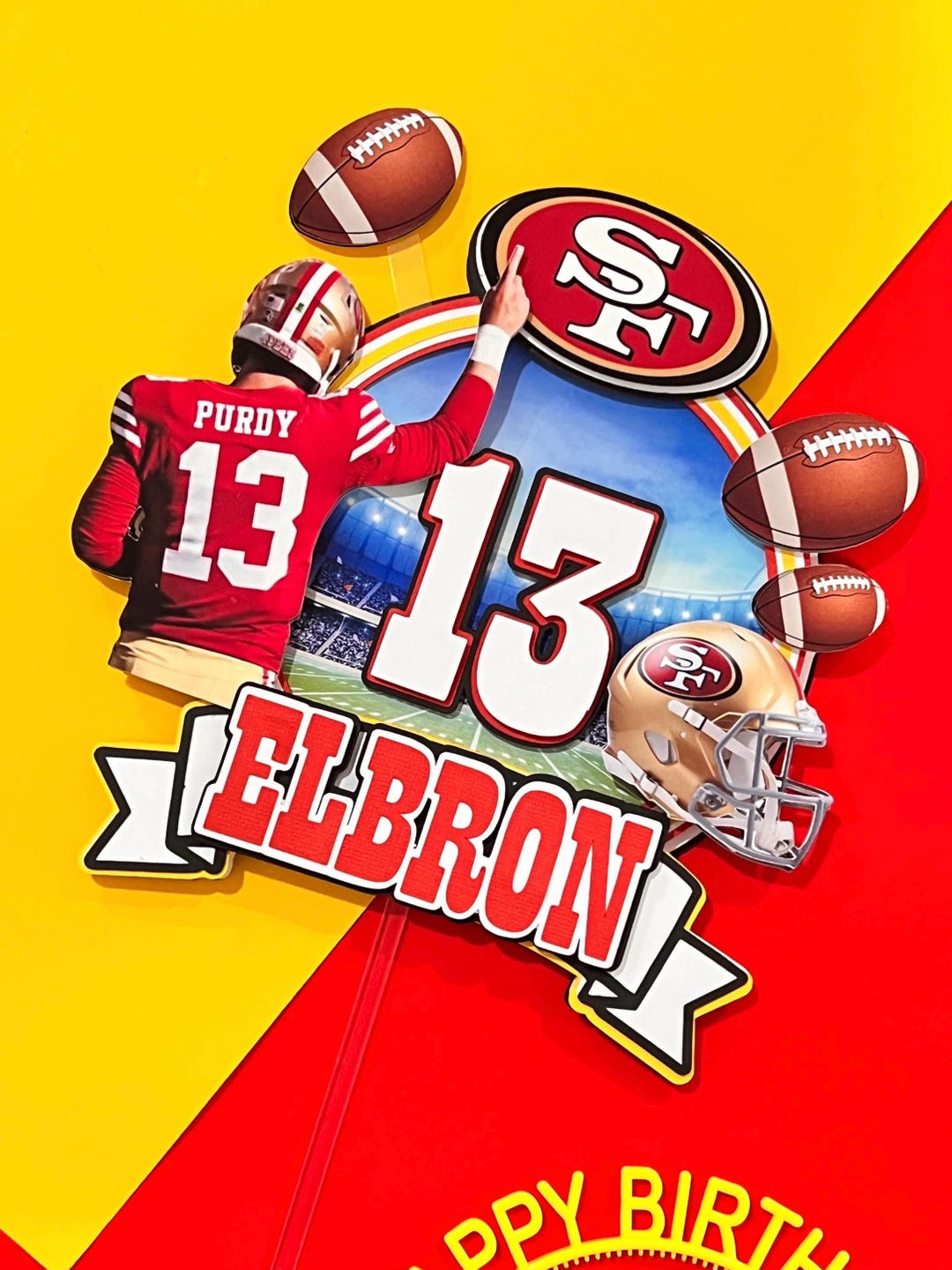 San Francisco 49ers Cake Topper, Cake Topper America Football, Brock ...