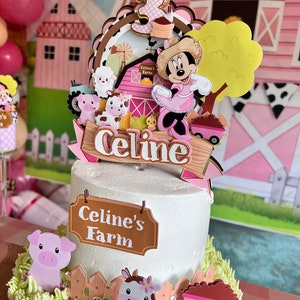 Minnie Mouse Farm Cake Topper, , Mickey Mouse Farm, Minnie Mouse Cake ...