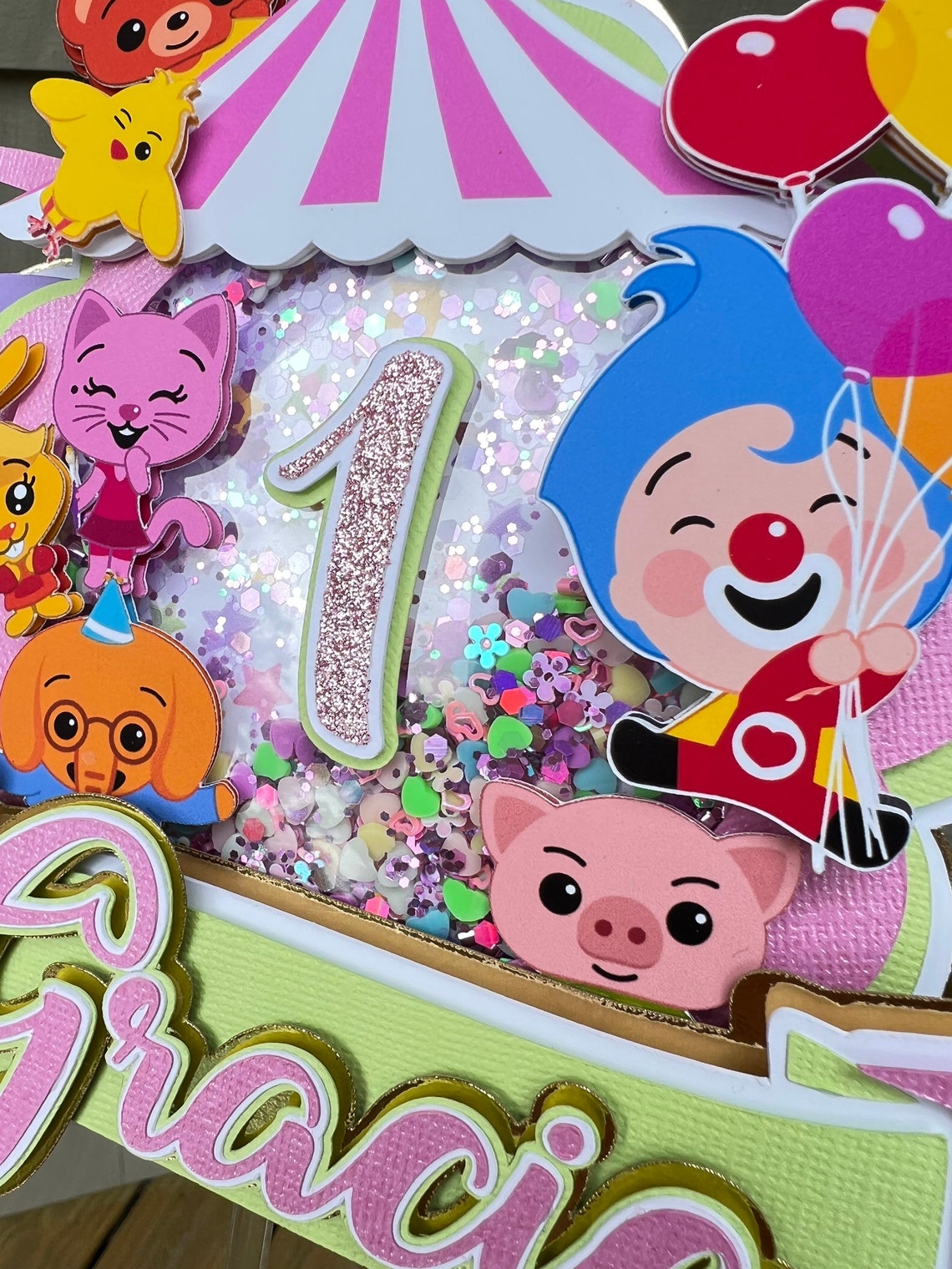 Plim Plim Cake Topper Shaker Cake Topper Plim Plim Shaker | Etsy