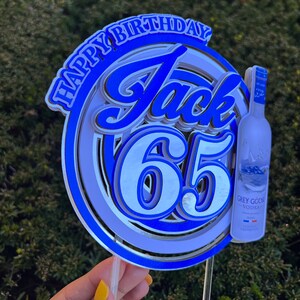 Grey Goose Cake Topper, Adults Cake Topper, Alcohol Cake Topper, Vodka ...