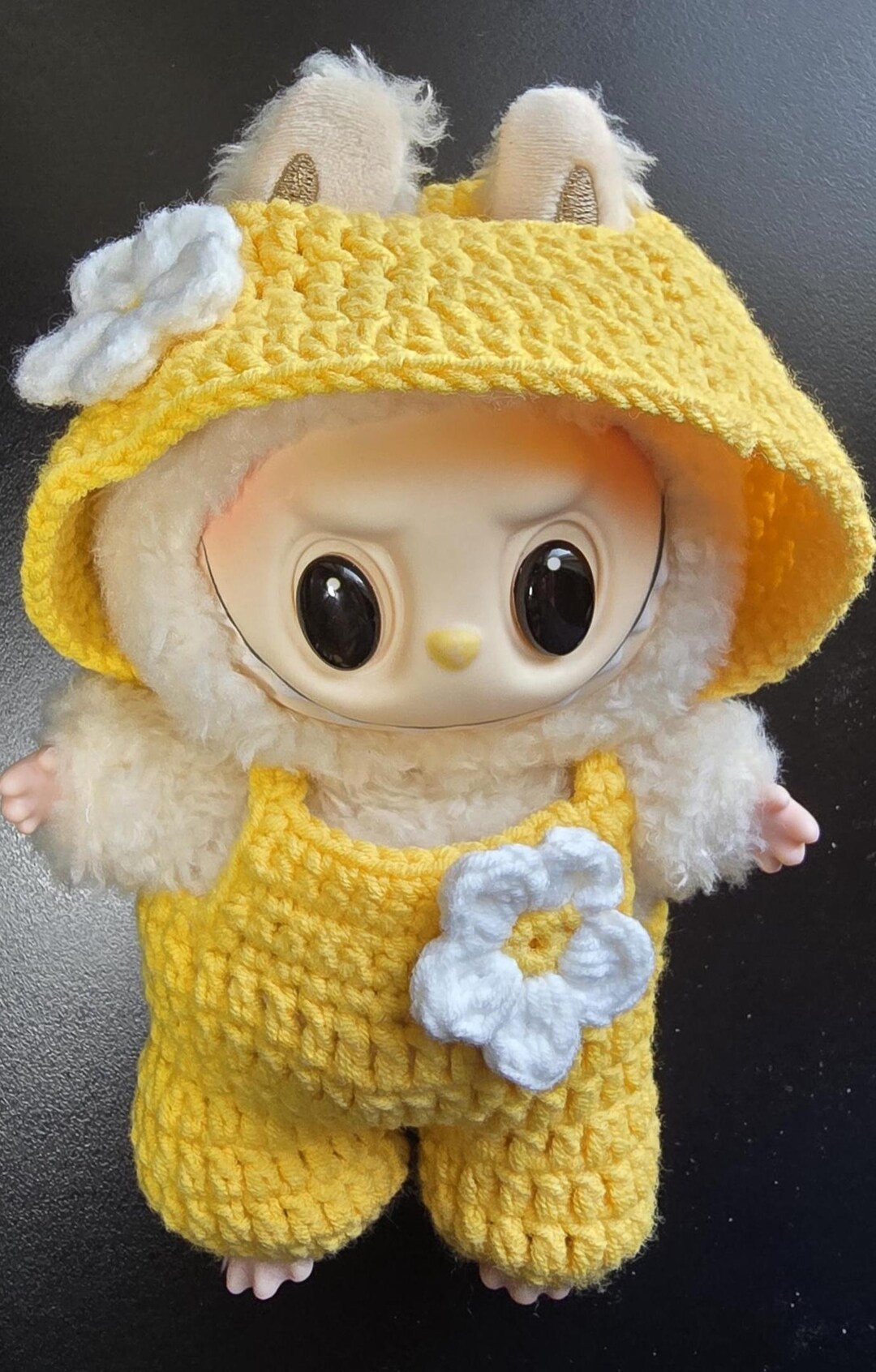 Crochet Overall Outfit & Hat for Labubu - Etsy