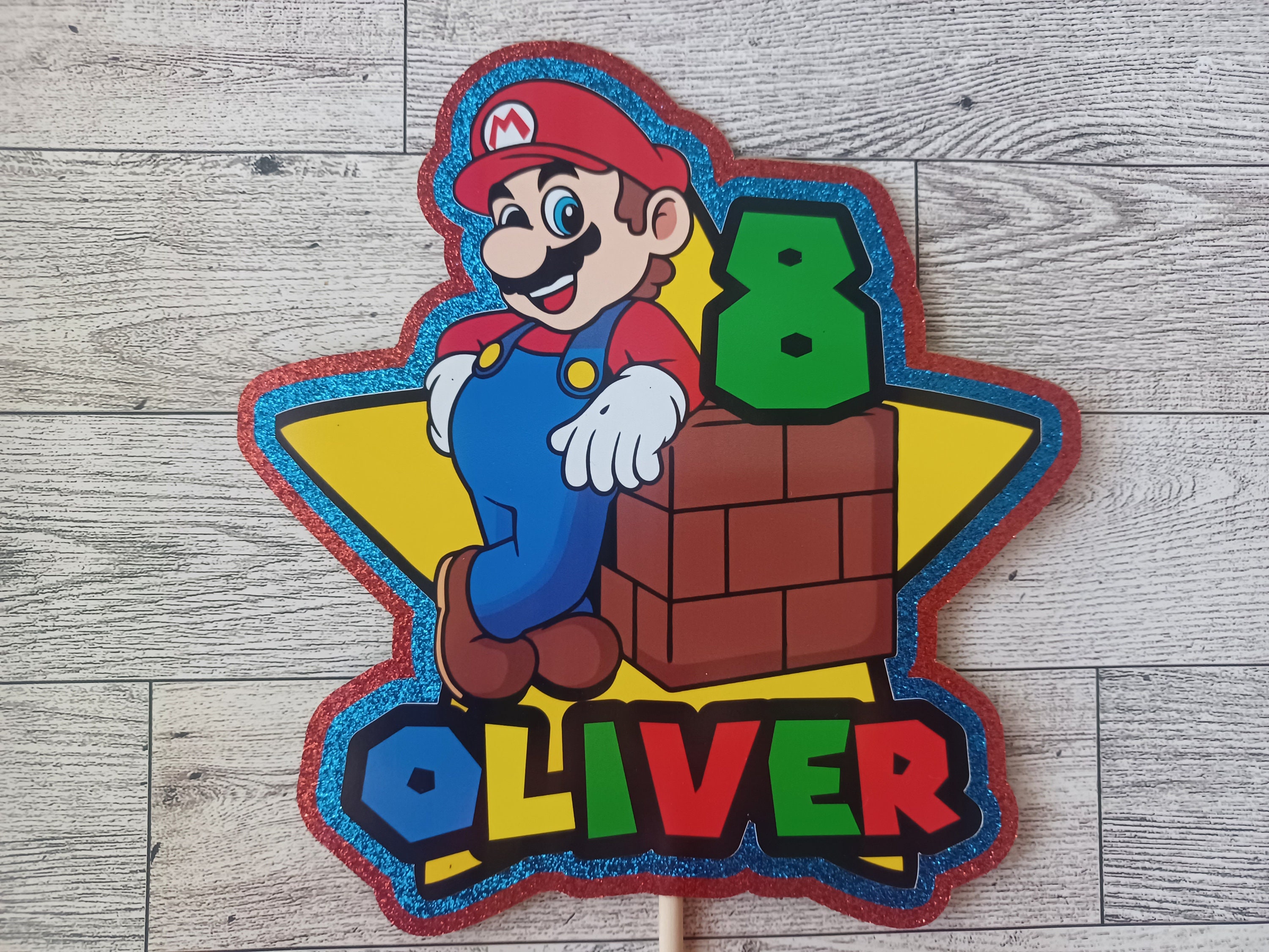Personalized Super Mario, Bowser Cake Topper - Etsy