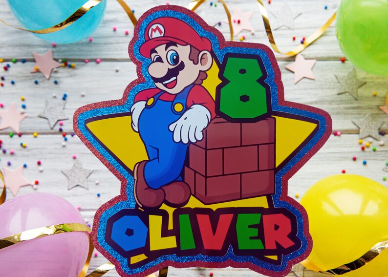 Personalized Super Mario, Bowser Cake Topper - Etsy