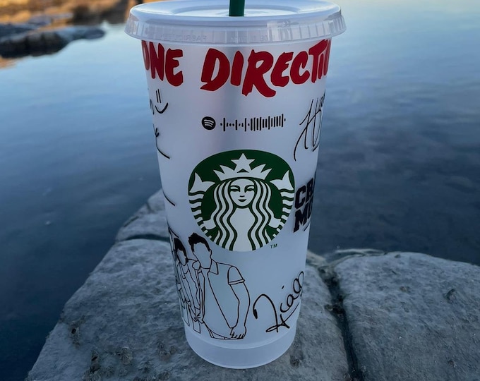 Interactive Spotify 1D One Direction Outline Themed Reusable Starbucks ...