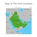 Editable Powerpoint Map of the Gulf Countries – Including: Bahrain ...