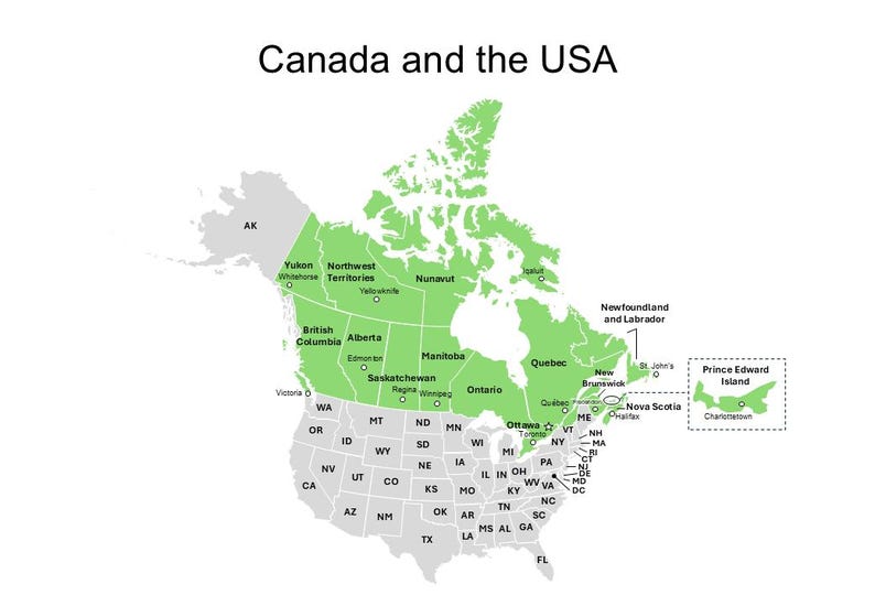 Editable Powerpoint Map of Canada – Including Ontario, Quebec, Nova ...