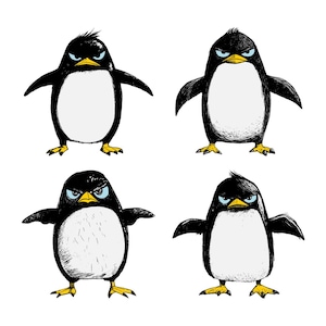 Penguin Clipart, Angry Penguin, Penguin Meme, Bundle – PNG, SVG, and ...