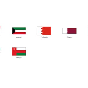 Editable Powerpoint Map of the Gulf Countries – Including: Bahrain ...