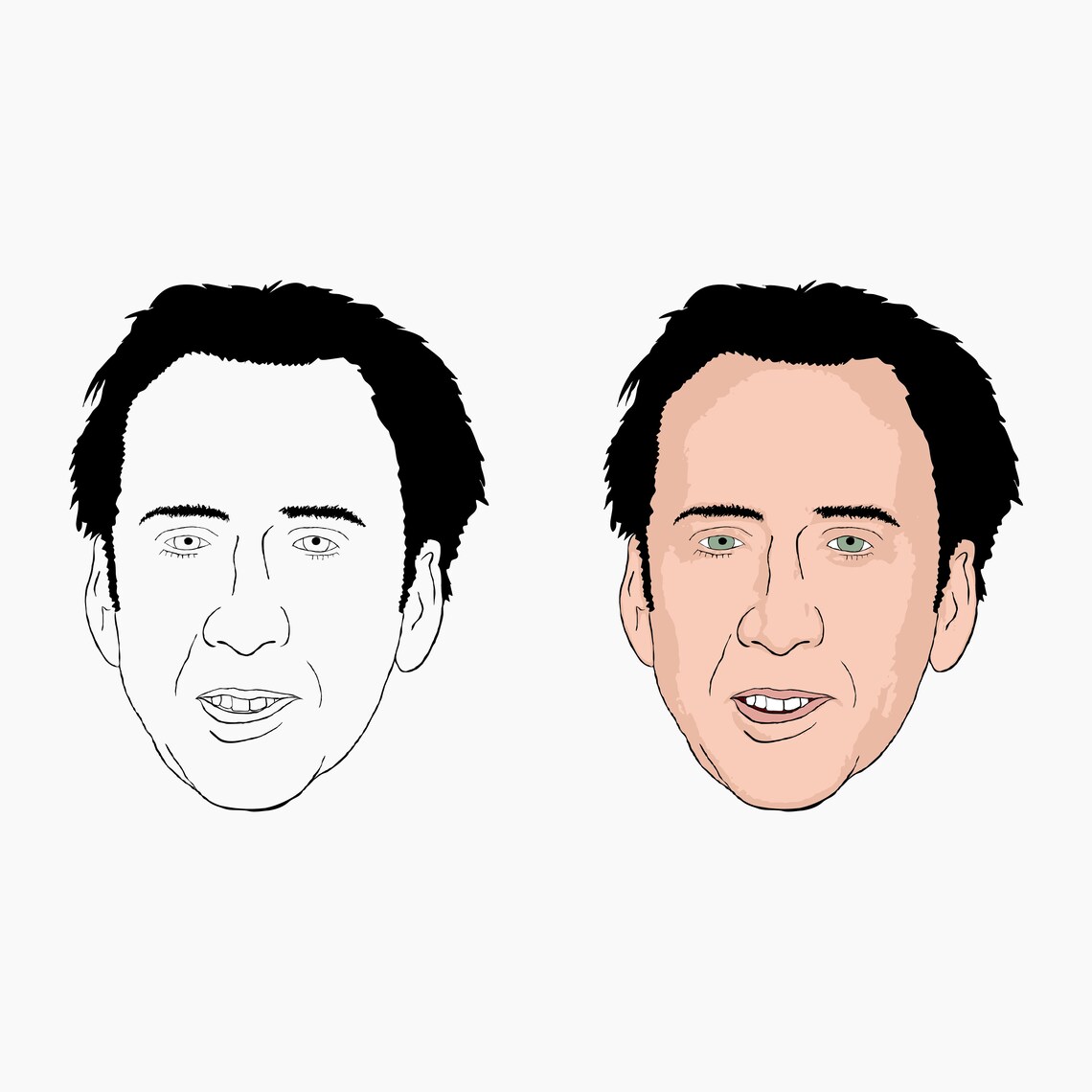 Nick Cage Clip Art Clipart Nick Cage Meme Nick Cage | Etsy