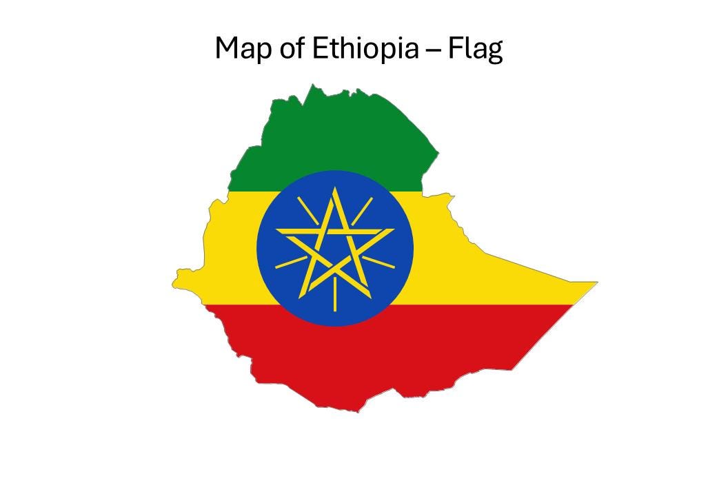 Editable Powerpoint Map of Ethiopia With Regions | Customizable ...