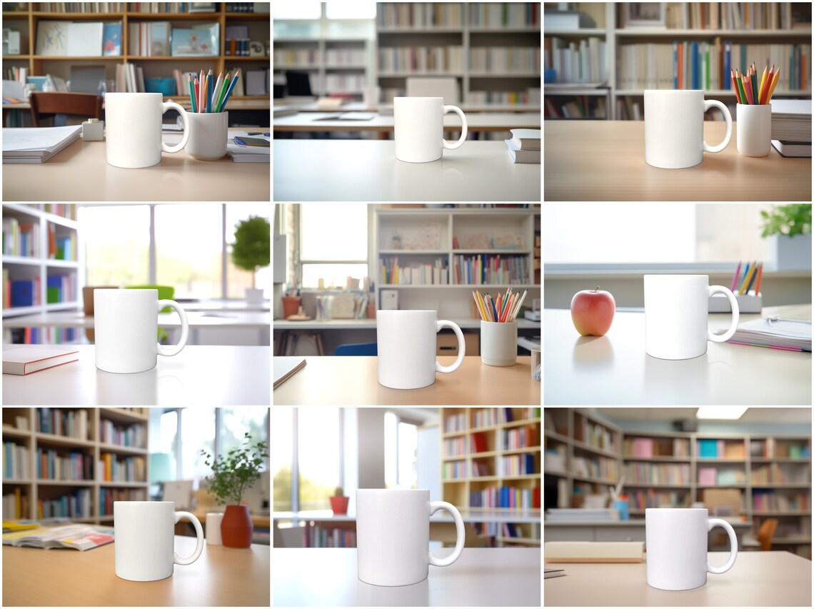 Teacher Mug Mock-up Collection 20 X Realistic Teacher Themed Images in ...