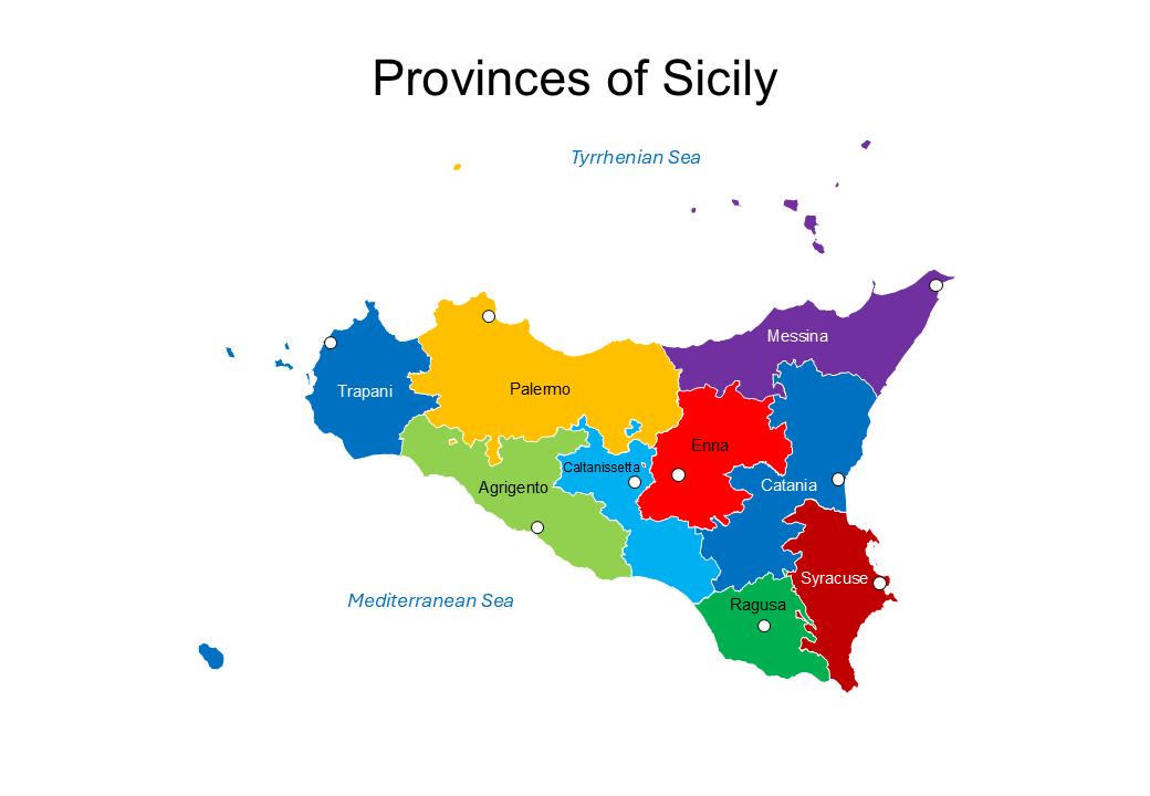 Editable Powerpoint Map of Italian Regions of Italy, Provinces of ...