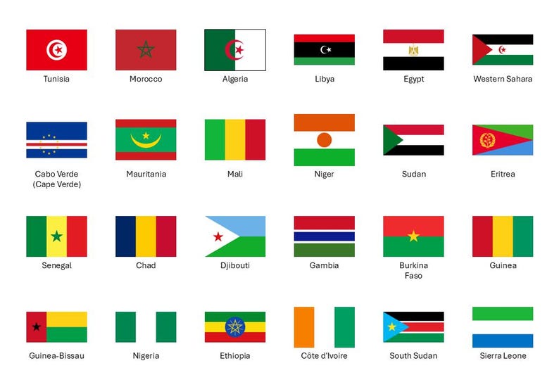 Editable Powerpoint Map of Africa With Named Countries and Regions PLUS ...