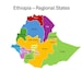 Editable Powerpoint Map of Ethiopia With Regions | Customizable ...