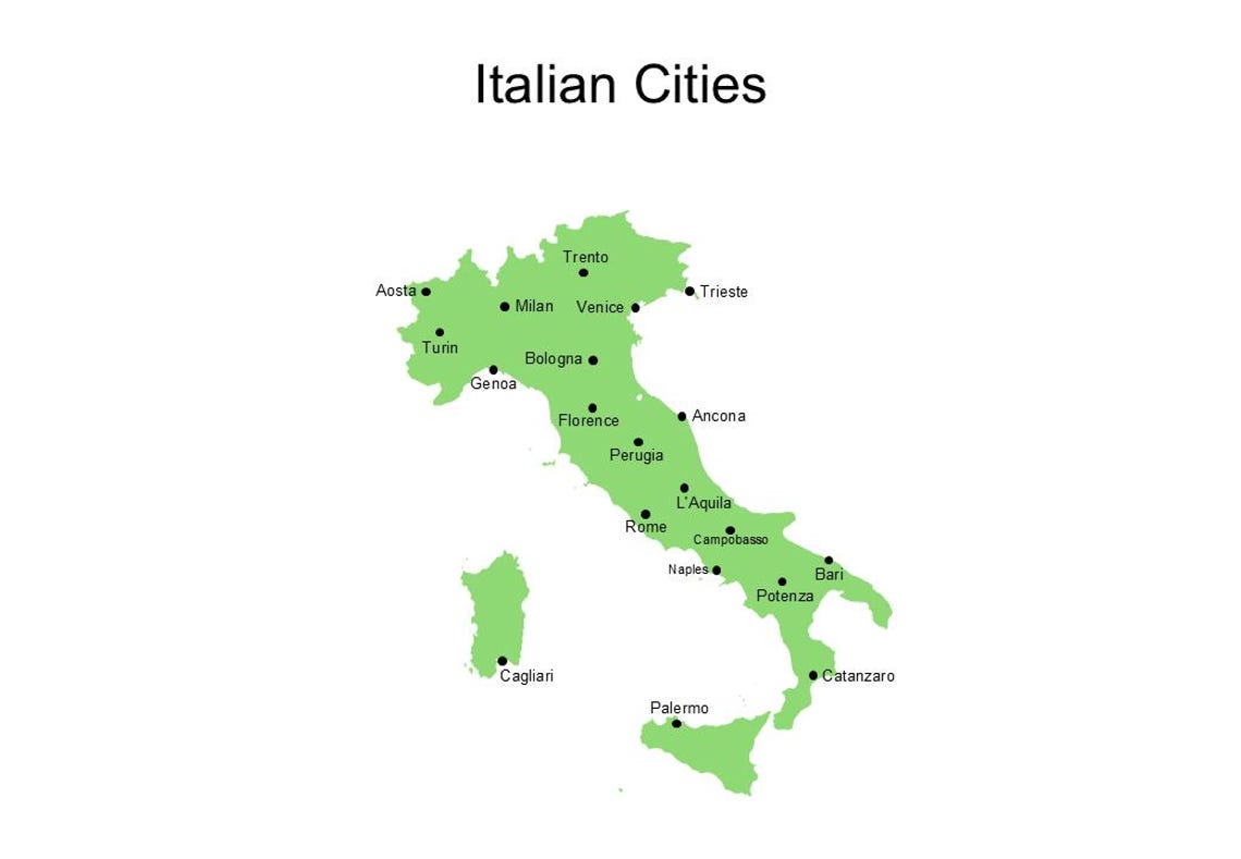 Editable Powerpoint Map of Italian Regions of Italy, Provinces of ...