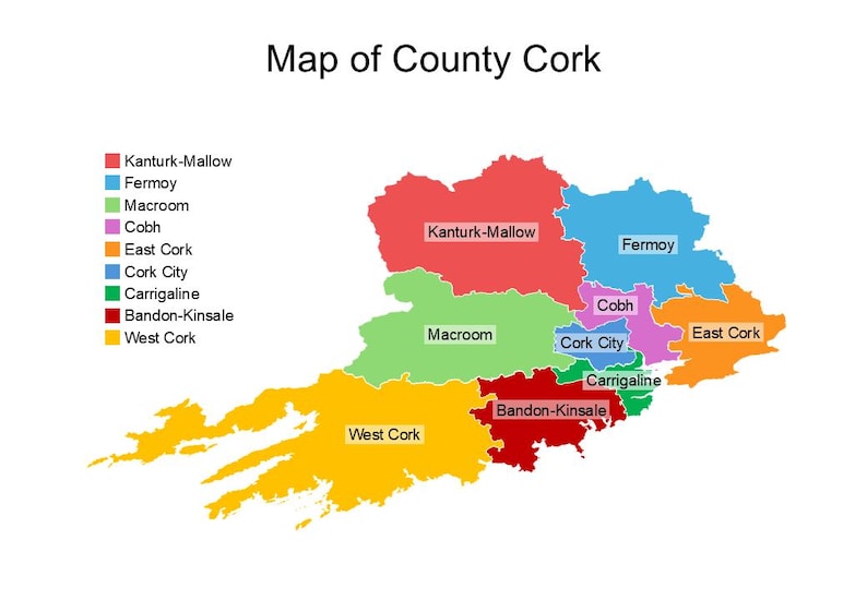 Editable Ireland Map PPT – Provinces & Counties in English and Irish ...