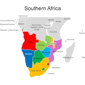 Editable Powerpoint Map of North Africa – Including: Western Sahara ...
