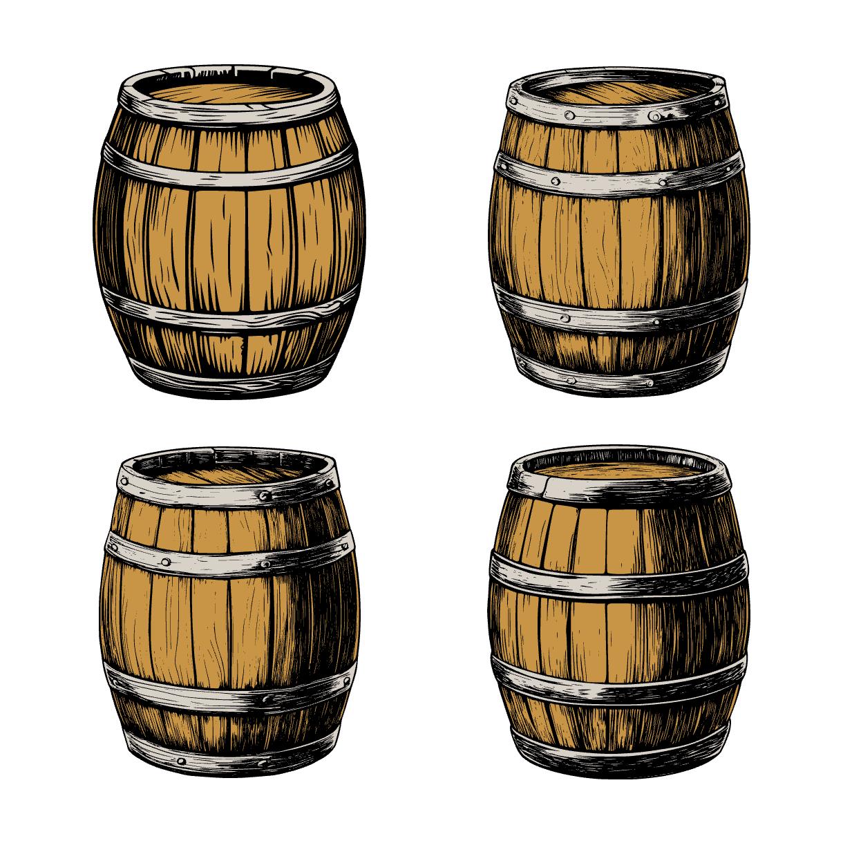 Barrel SVG Bundle, Wine Barrel SVG, Wooden Barrel Clipart, Vintage ...