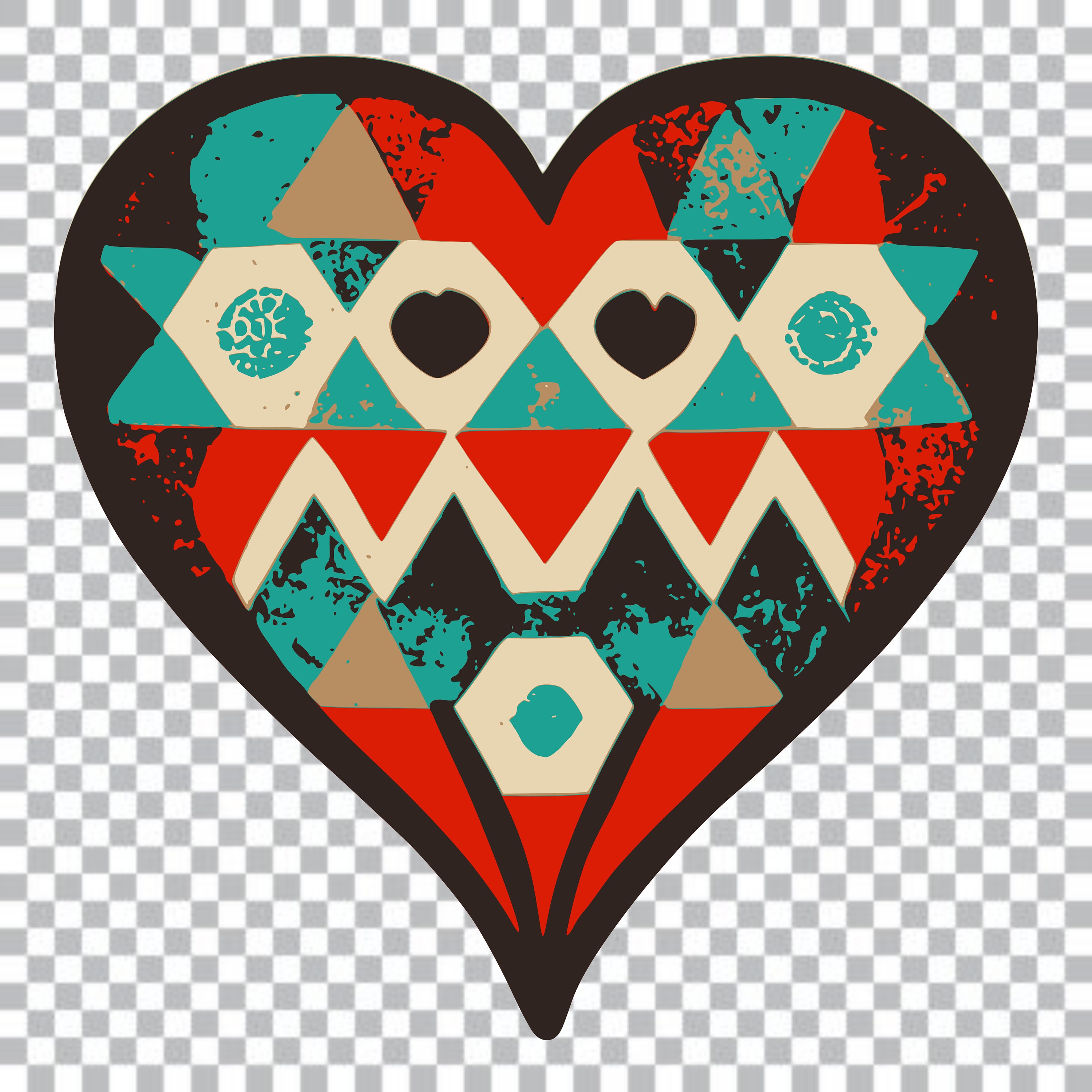 Boho Hearts Clipart, PNG, SVG, Instant Download, Commercial License ...