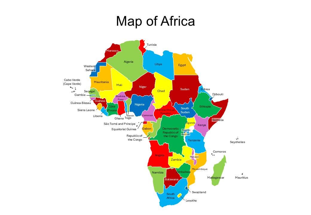 Editable Powerpoint Map of North Africa – Including: Western Sahara ...