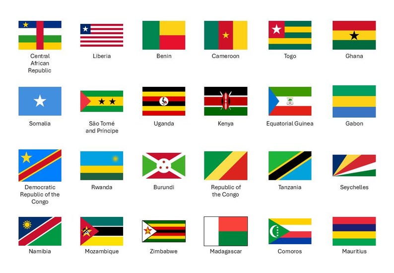Editable Powerpoint Map of Africa With Named Countries and Regions PLUS ...
