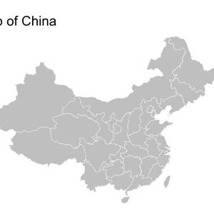 Editable Powerpoint Map of China With Provinces, Regions ...