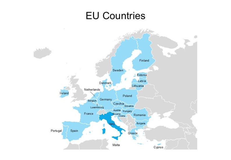 Editable Powerpoint Map of Italian Regions of Italy, Provinces of ...