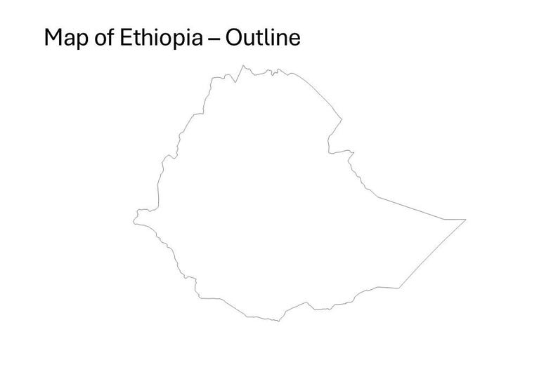 Editable Powerpoint Map of Ethiopia With Regions Customizable Ethiopia ...