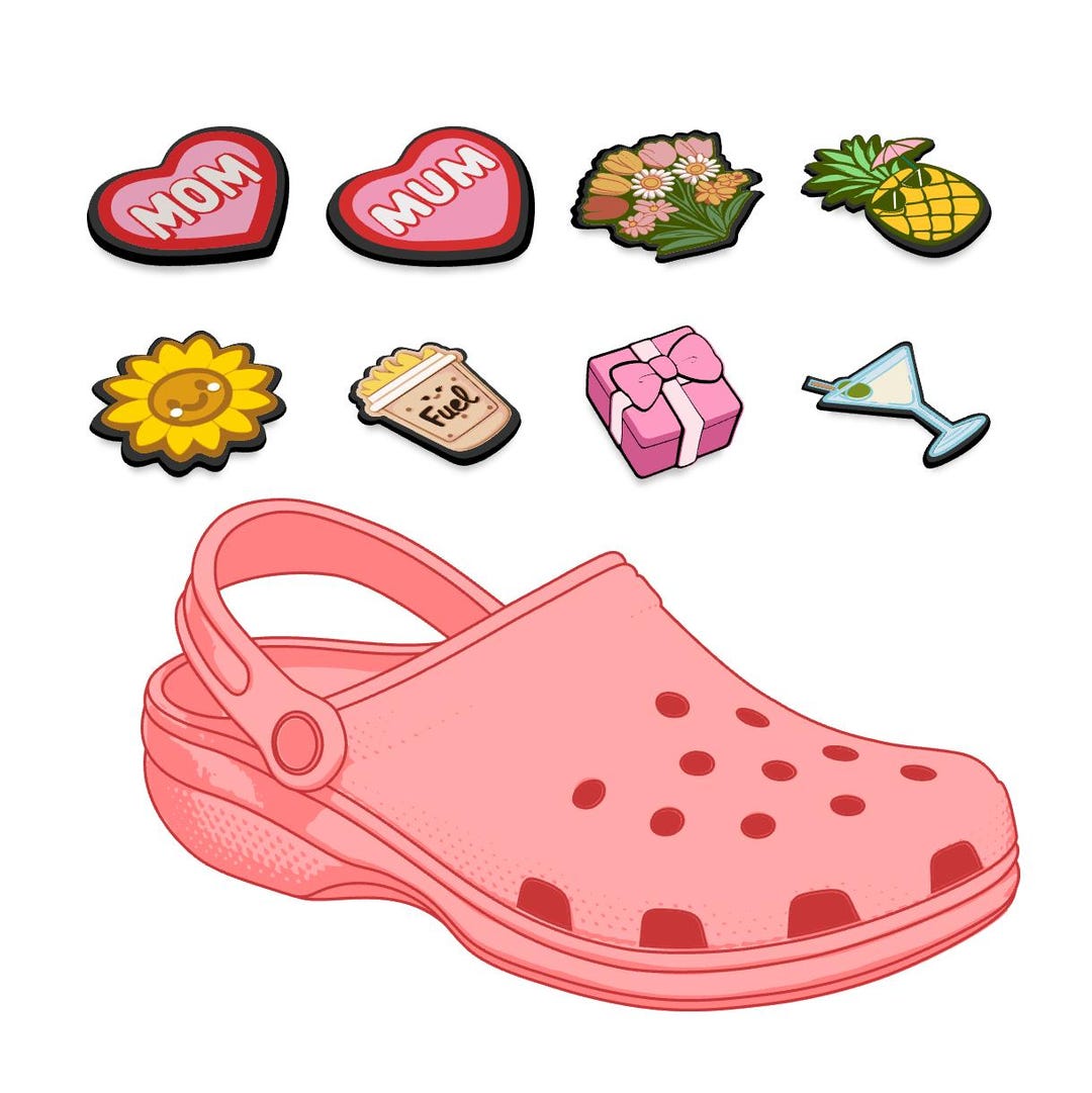 Mothers Day, Croc Shoe Clipart Bundle – PNG, SVG, Powerpoint, Croc Shoe ...