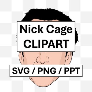 Nicolas Cage Clipart – 4 Hand-drawn PNG, SVG and Powerpoint Files ...