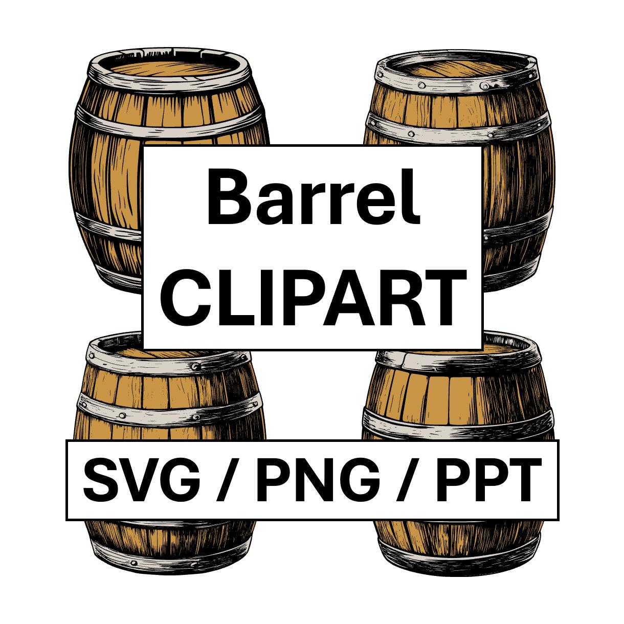 Barrel SVG Bundle, Wine Barrel SVG, Wooden Barrel Clipart, Vintage ...